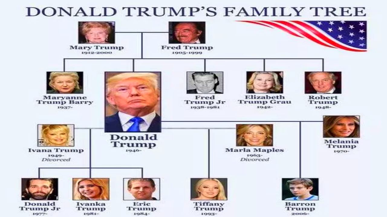 अमेरिकी राष्ट्रपति डोनाल्ड ट्रंप का परिवार| Donald Trump Family Tree ...