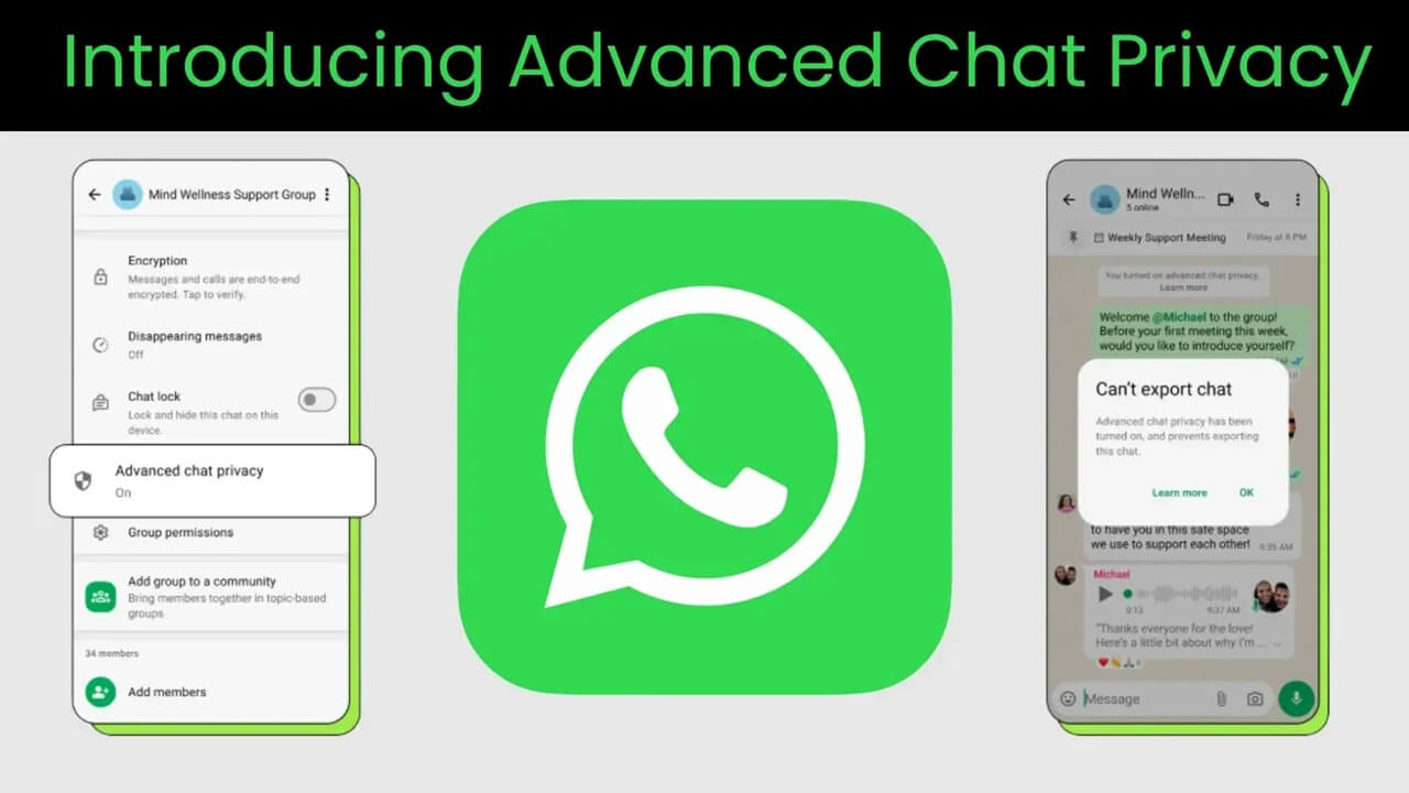 WhatsApp has announced a new privacy feature called â Advanced Chat Privacyâ for its platform ...