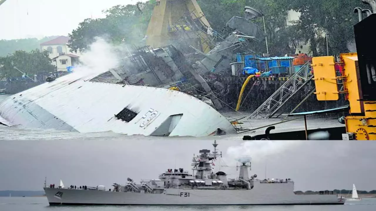 INS Brahmaputra, Indian Navy, Naval Warship, Missile Frigate, Fire ...