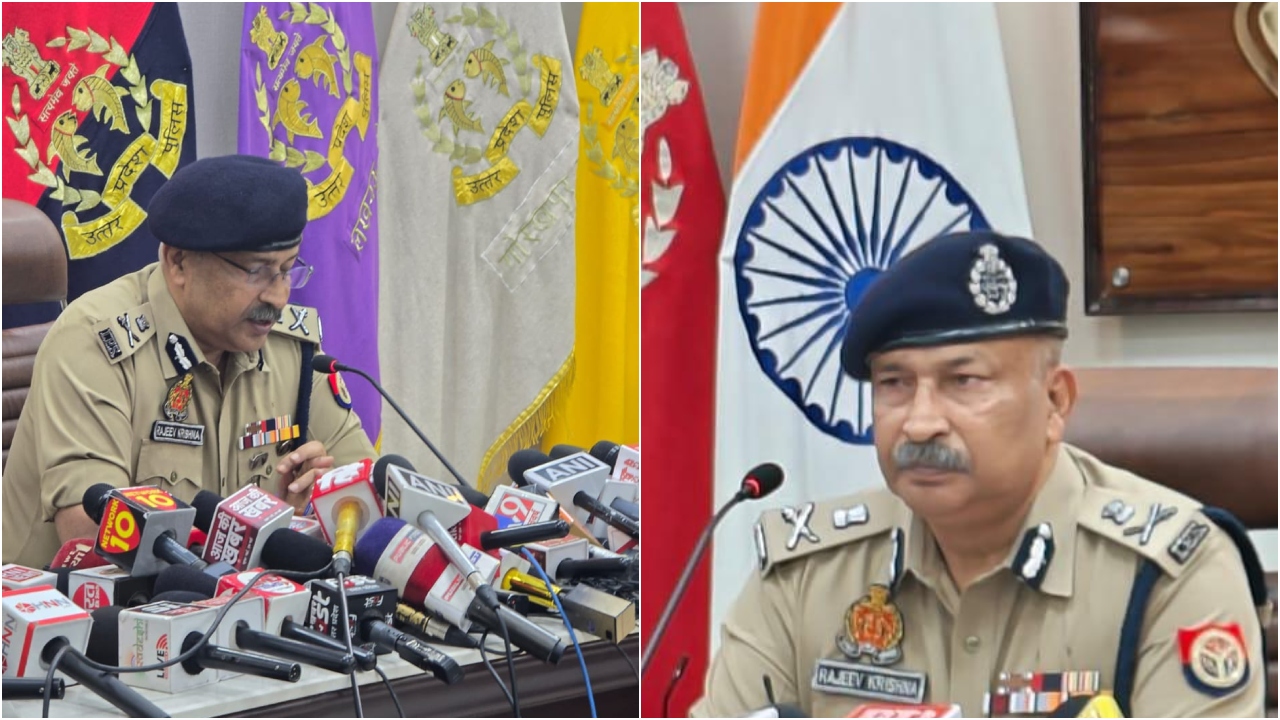UP DGP Rajiv Krishna Press conference at Head Quarter in Lucknow | UP ...
