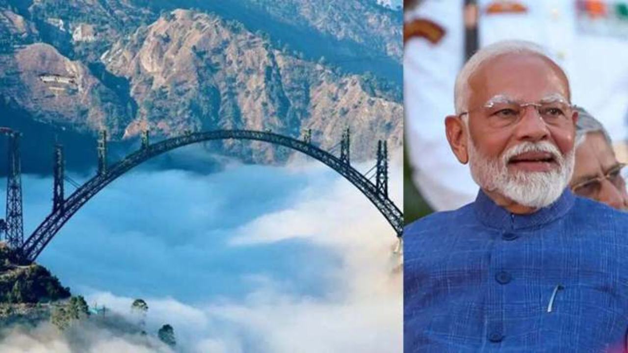 Narendra Modi Kashmir visit, Chenab Railway Bridge, World's highest ...