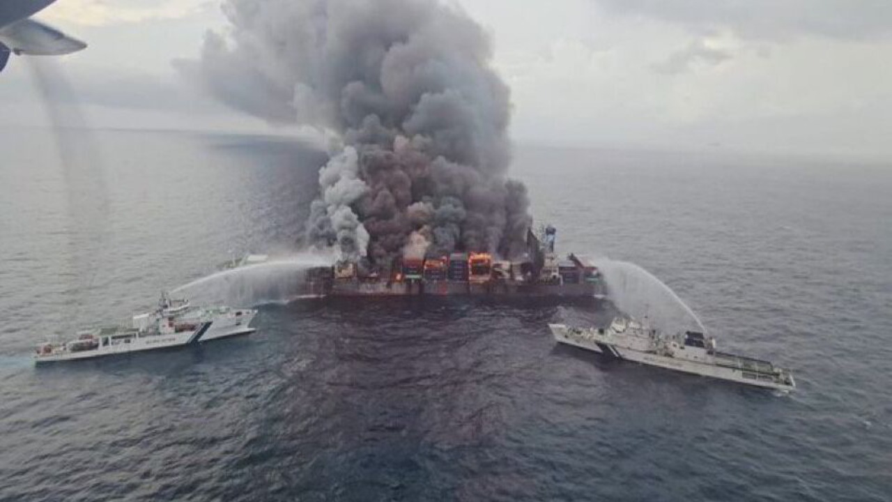 MV Wan Hai 503 explosion, Container ship fire, India China relations, Chinese crew rescue India ...