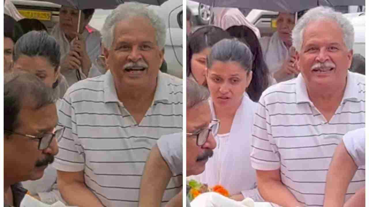 Mannara Chopra Father Last Rites | Parineeti Chopra Father At Mannara ...