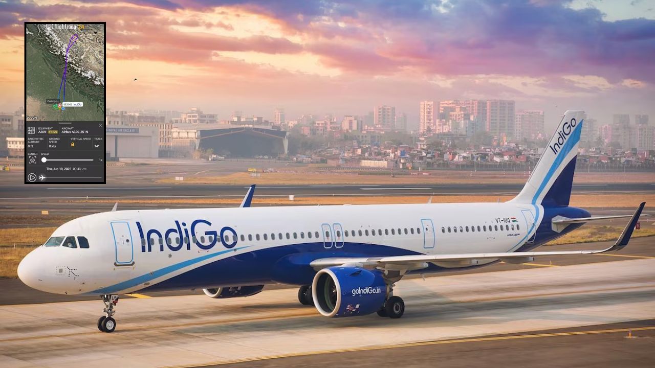 Indigo flight emergency landing, Indigo flight 6E-2006, Delhi to Leh ...