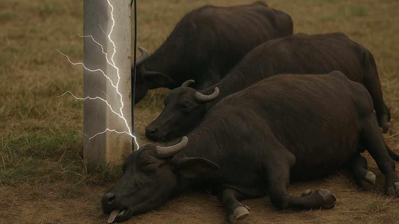 Chandauli News| Three buffaloes died due to electric shock in Naugarh ...