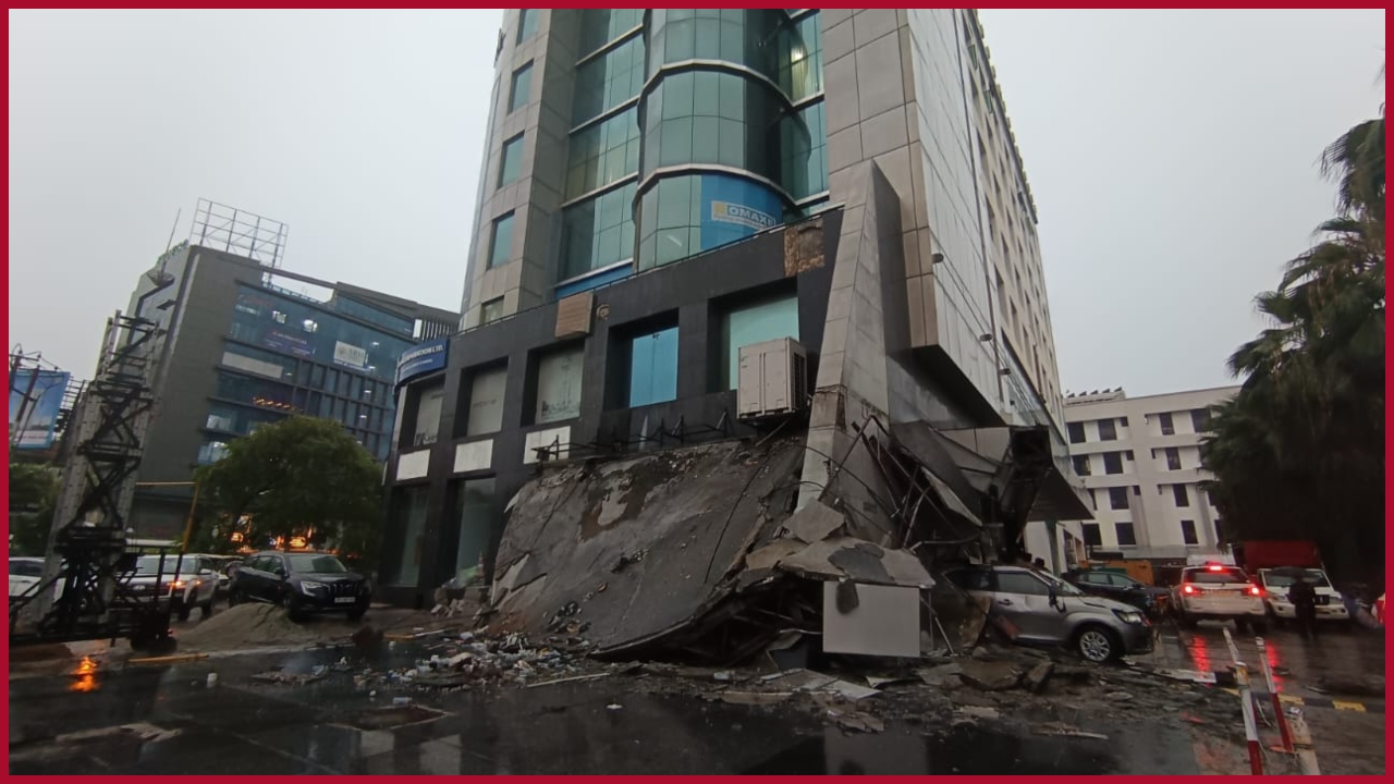 Lucknow Rains Havoc Cyber Tower Slab Collapses 23 Year Old Man Dies ...