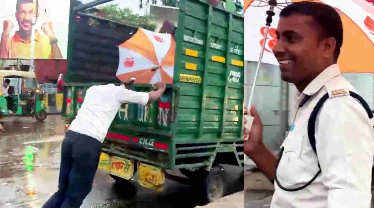 Kanpur Constable Shahid Becomes Hero After Pushing Stalled Loader in ...