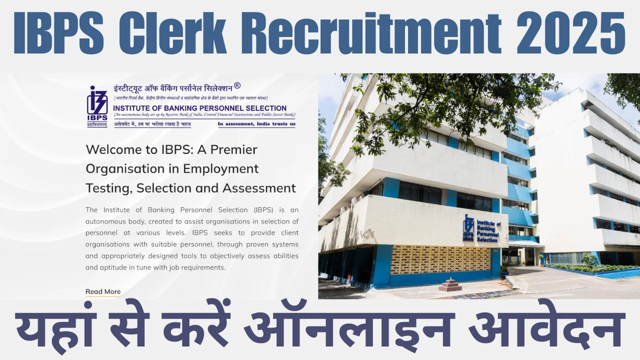 IBPS Clerk Recruitment 2025| IBPS Clerk Notification 2025| IBPS Clerk ...