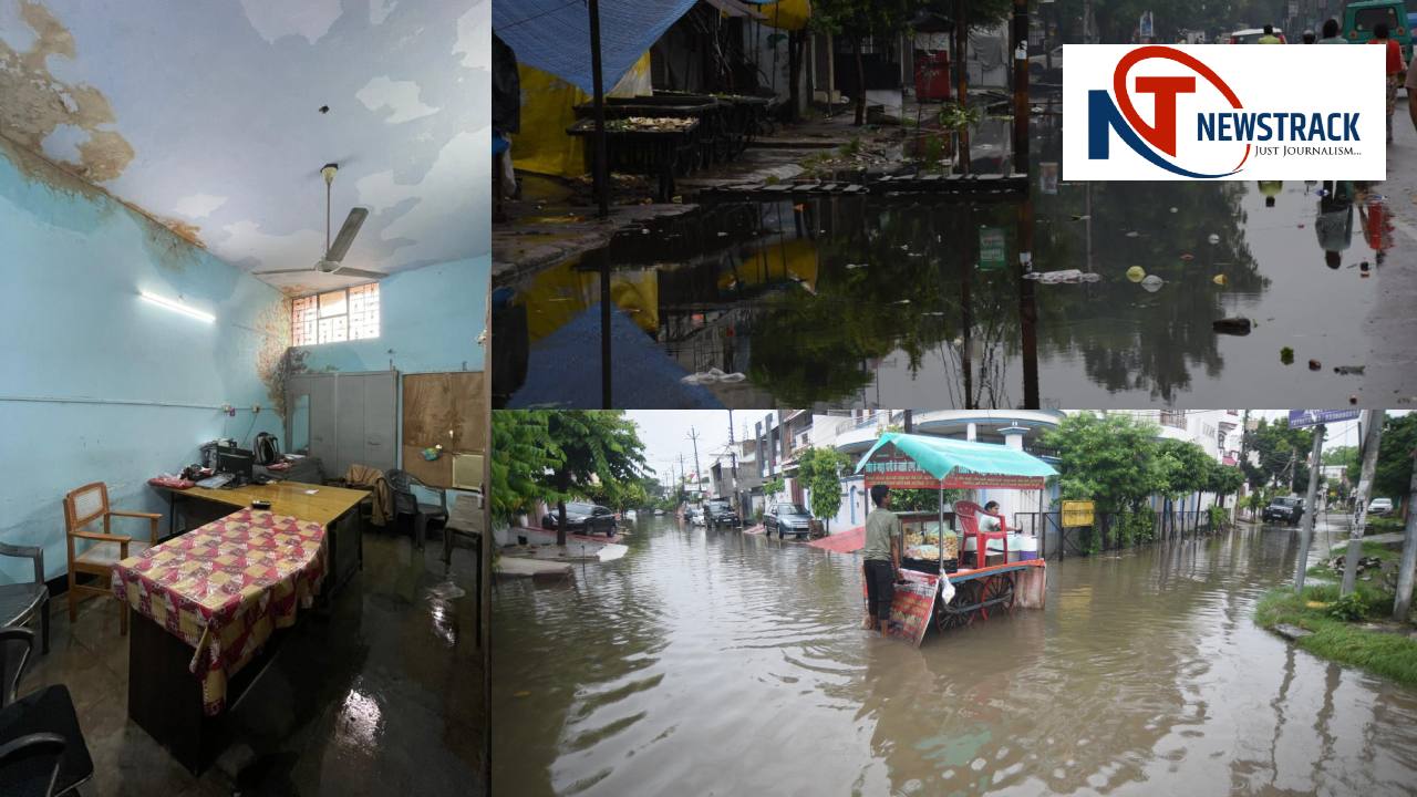 waterlogging during rain exposed the reality of lucknow lunicipal ...