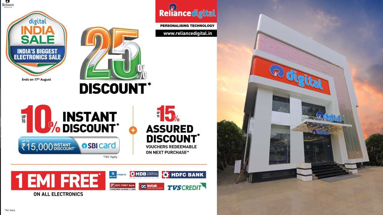 Reliance Digital Independence Day Sale 2025 â Up to 25% Savings on ...