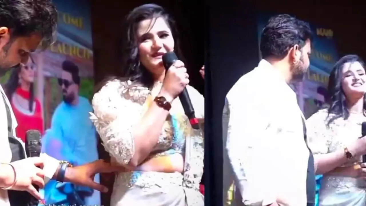 Pawan Singh Viral Video | Pawan Singh Anjali Raghav Video | Who Is Anjali Raghav-Newstrack ...