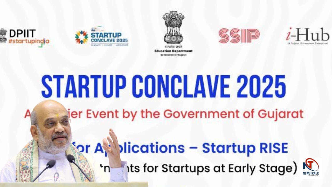 Amit Shah in Startup Conclave 2025 Gujarat| Startup Conclave Mahatma Mandir| Startup exhibition ...