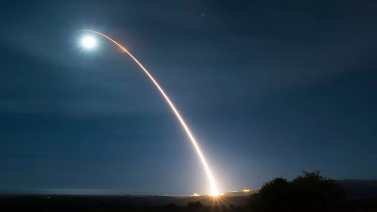 US Nuclear Missile Test 2025| America MinuteMan Missile speed| ICBM ...