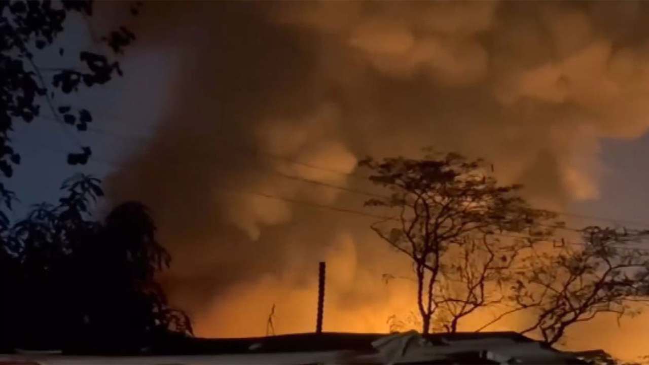 Navi Mumbai Chemical Factory Fire: Massive Blaze Erupts in Taloja MIDC ...