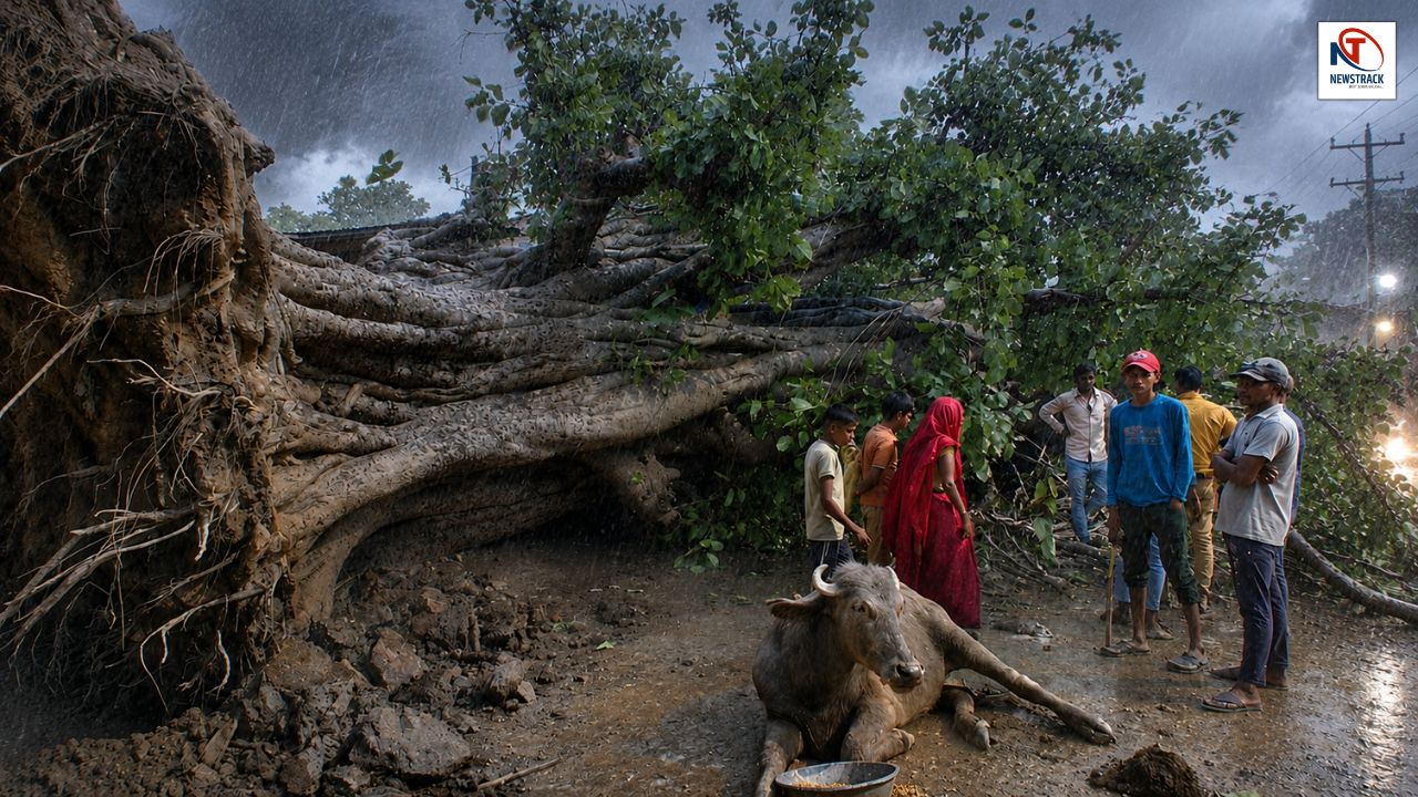 Storm and Rain Wreak Havoc in UP, Woman Dies in Sitapur as Trees and ...