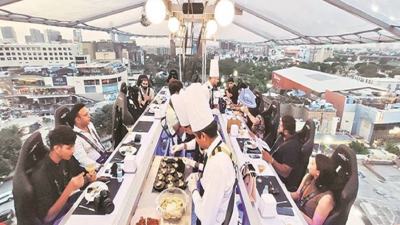 flying restaurant in noida near delhi famous restaurant flydining menu ...