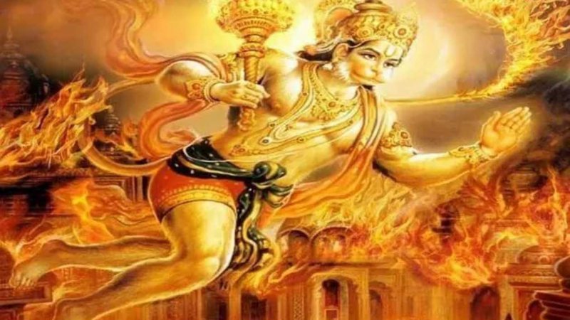 mahaveer hanuman ki katha when lord shri ram bhakt hanuman burnt rawan ...