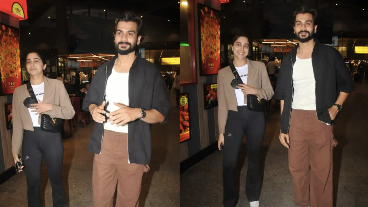 bollywood love birds sunny kaushal and sharvari wagh spotted at airport ...